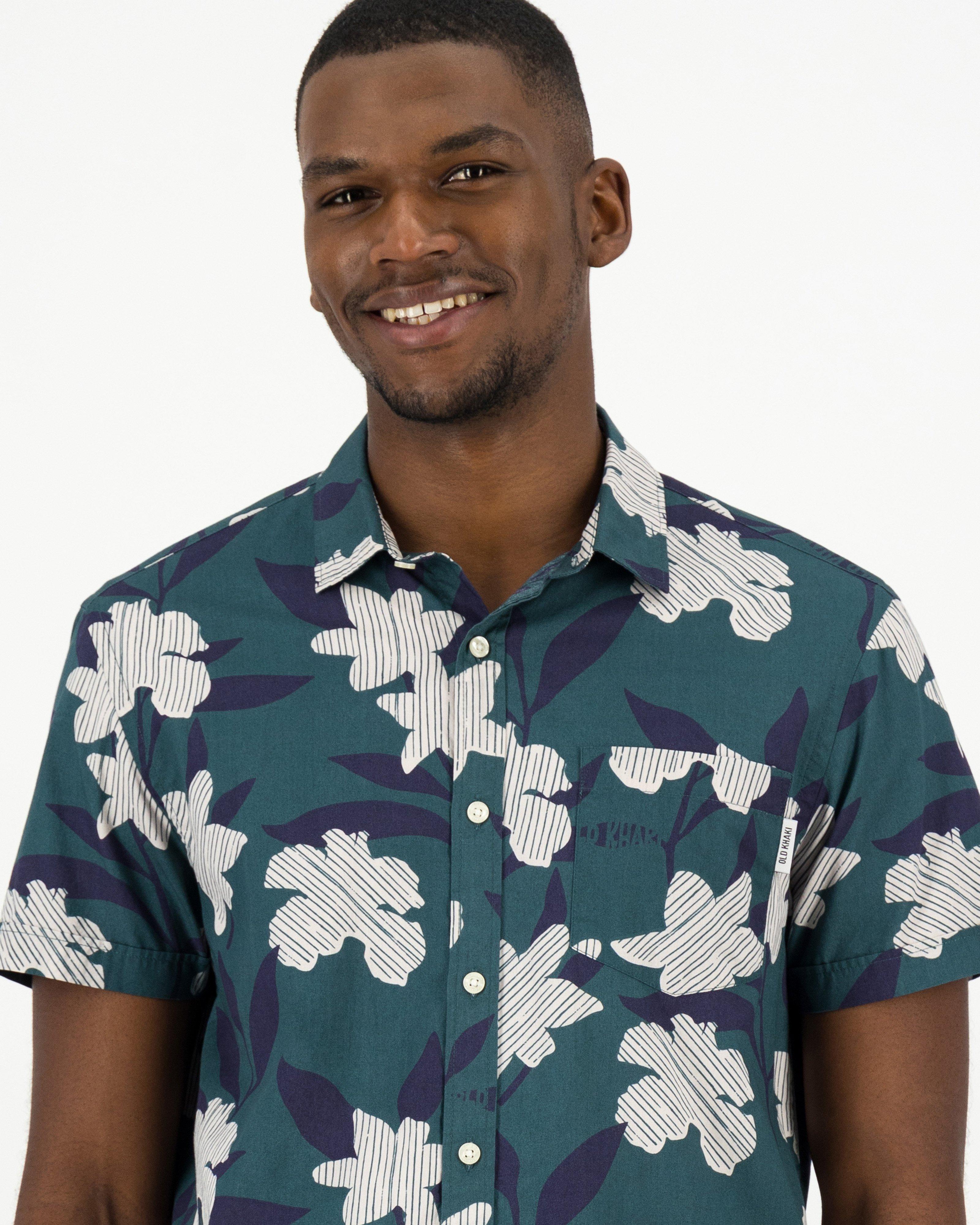 Mens Ronnie Slim Fit Shirt Old Khaki