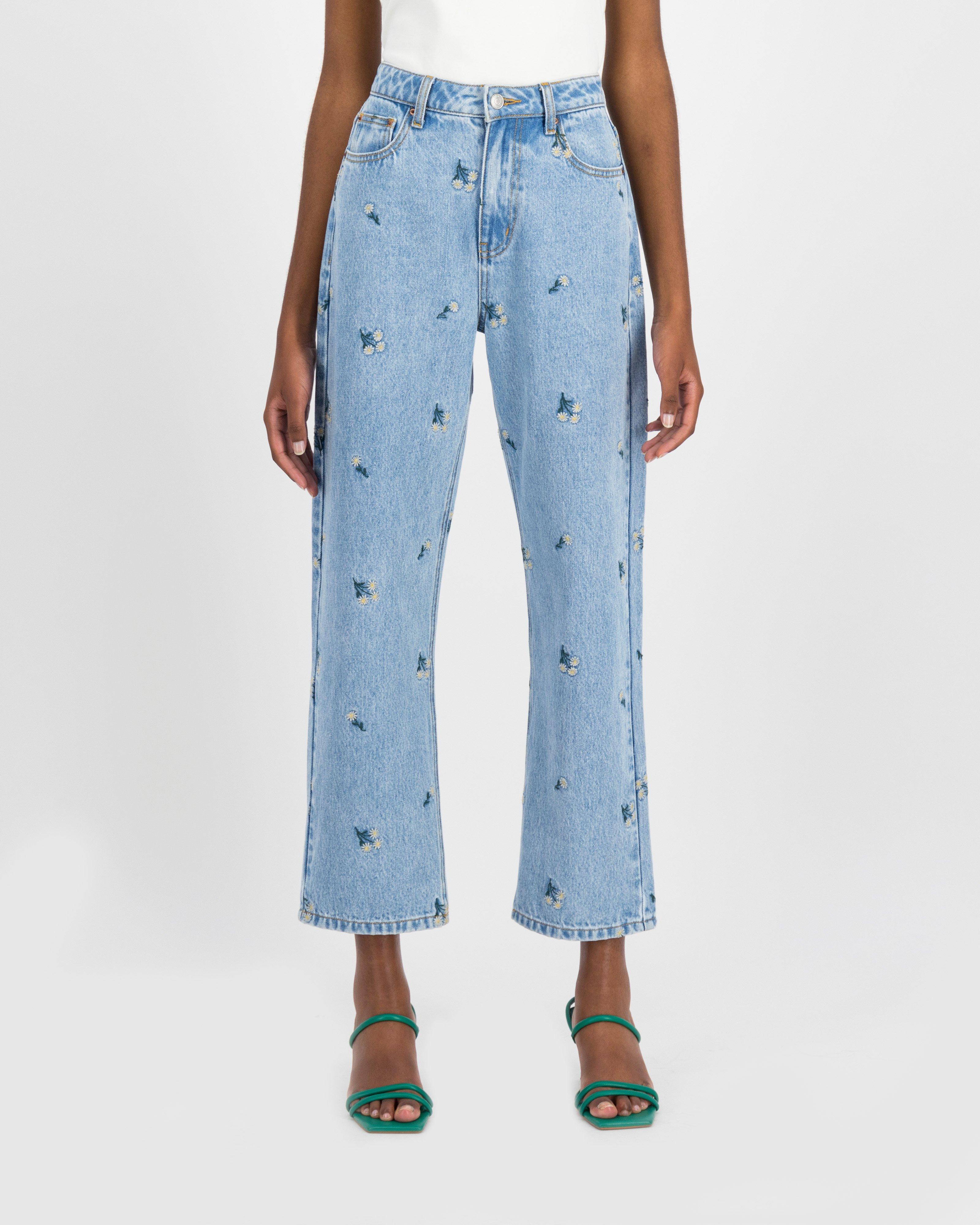 Athena All Over Embroidered Denims - Poetry Clothing Store