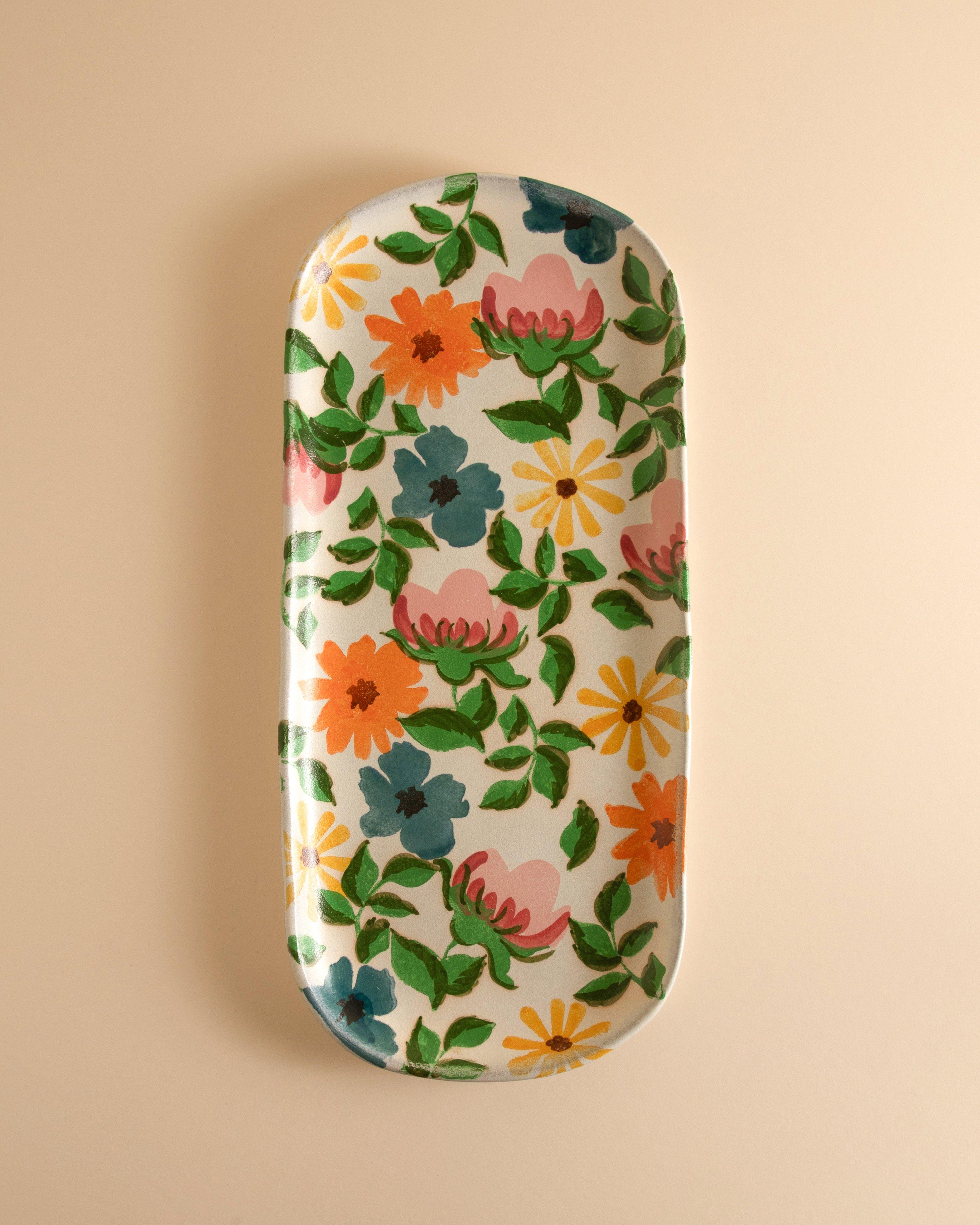 Floral Oval Platter - Poetry Clothing Store