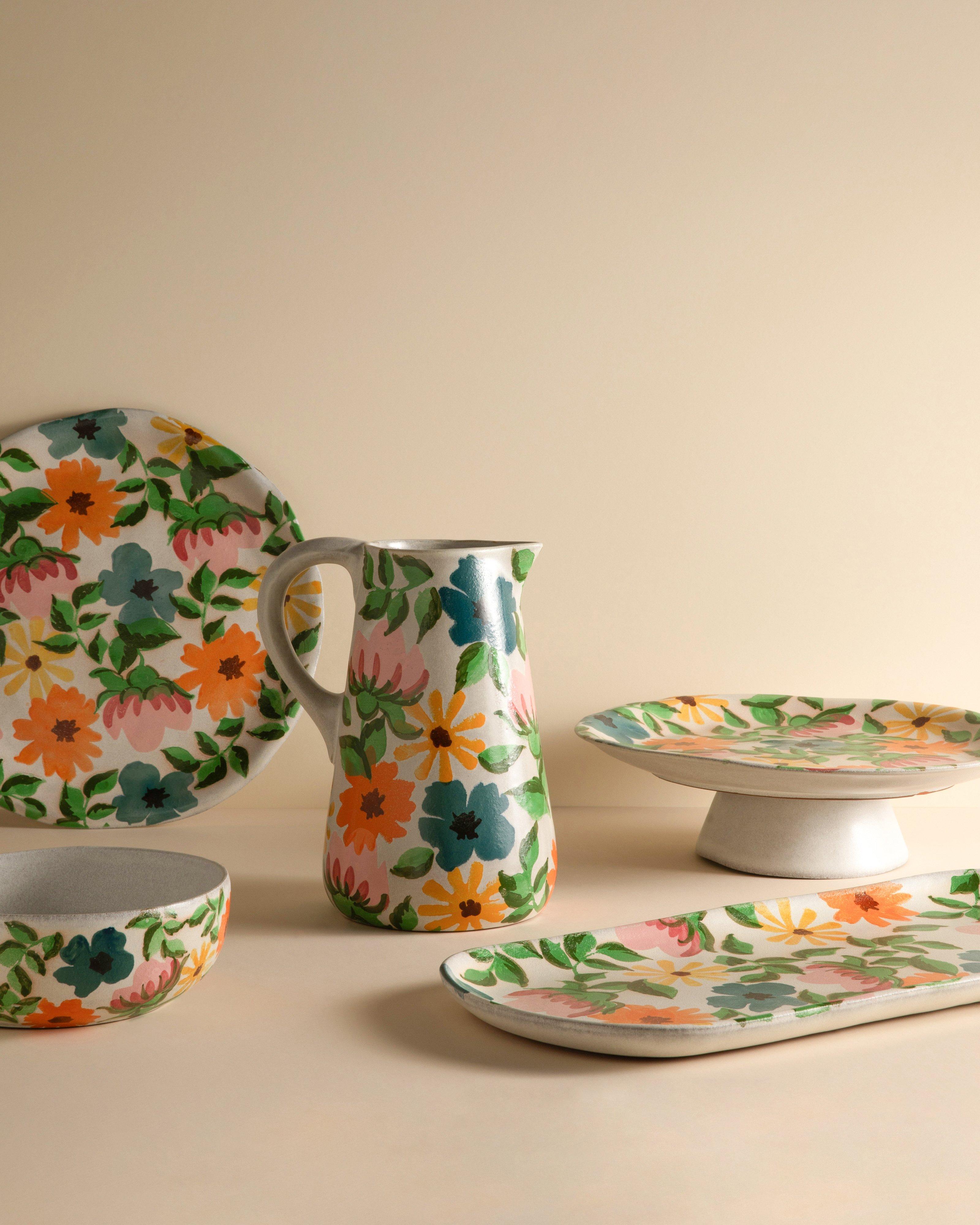 Floral Oval Platter - Poetry Clothing Store