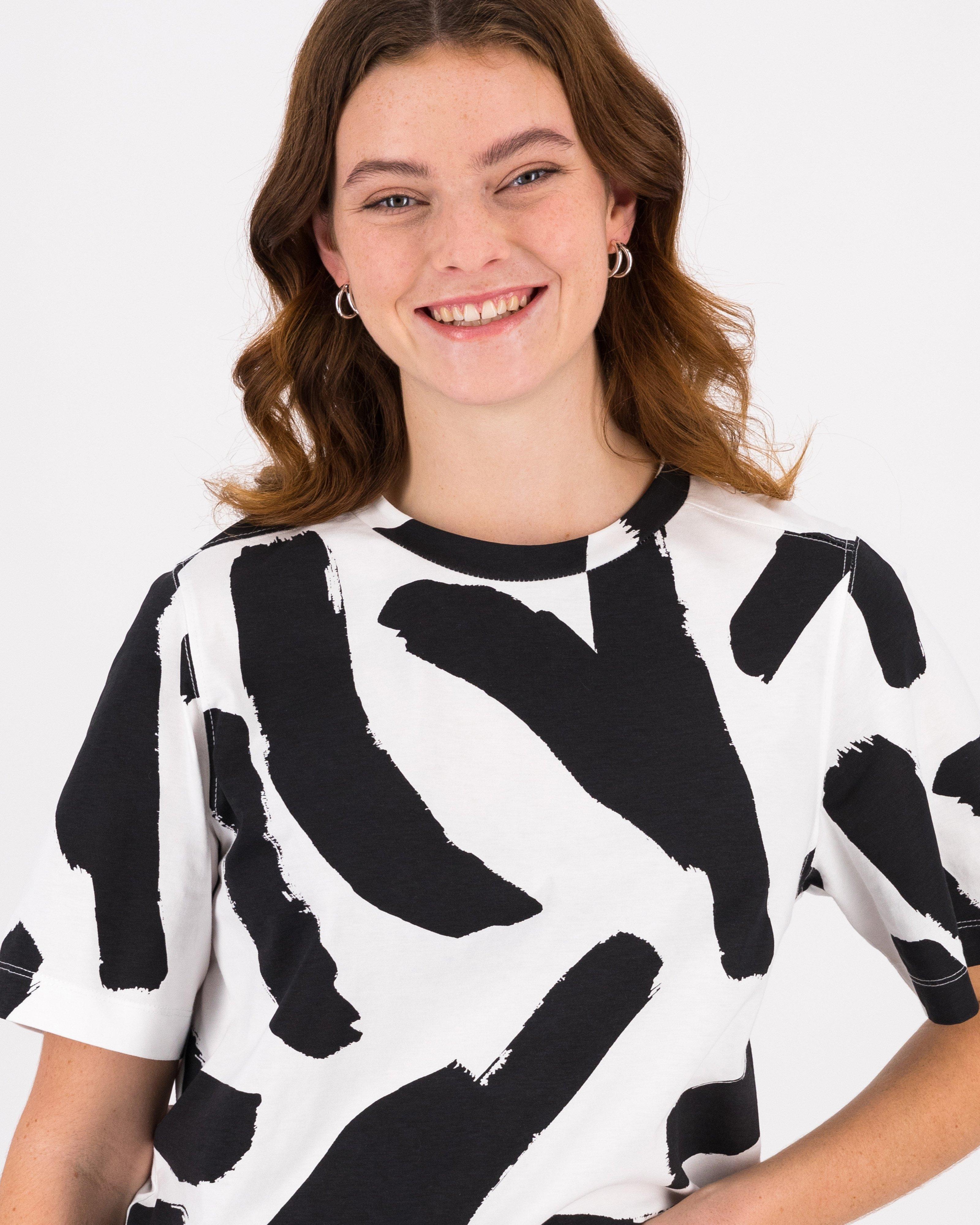 Mia Abstract Print T-Shirt - Poetry Clothing Store